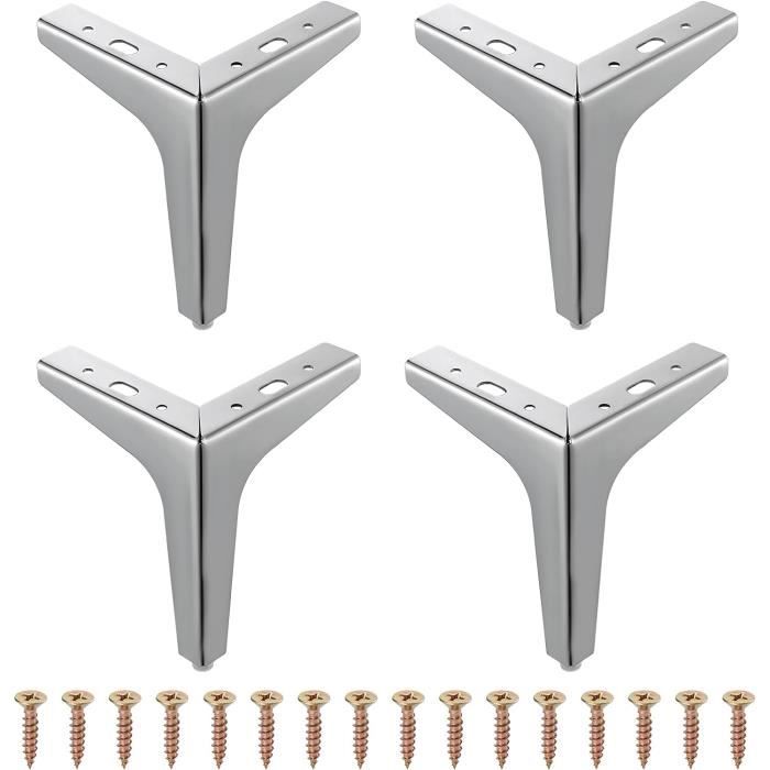4PCS 15CM Triangle Pieds de Meubles, Pieds De Table en Métal avec Vis ...