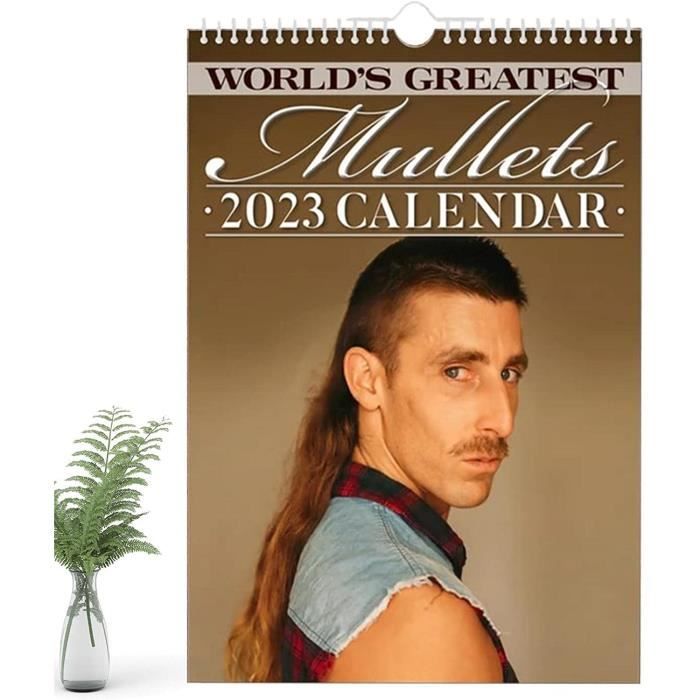 World's Greatest Mullets Calendrier mural 2023 Calendrier mensuel drôle ...