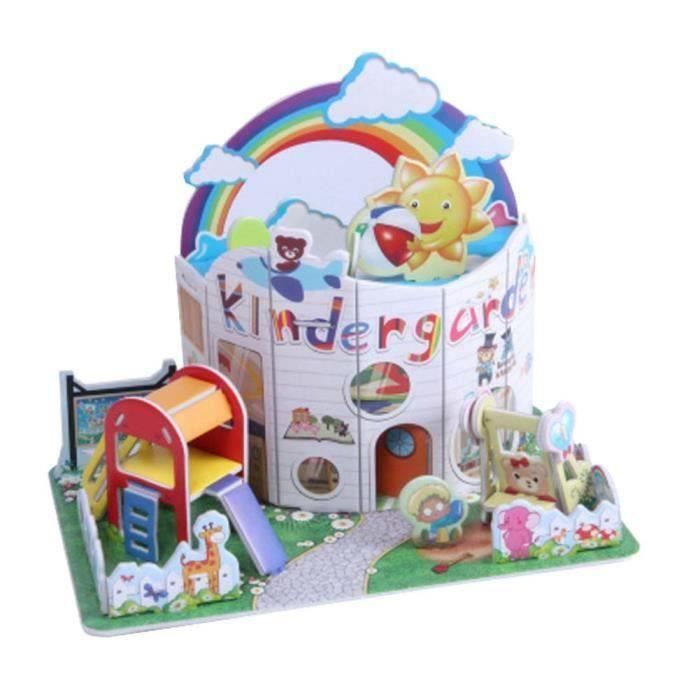Children Building Model Puzzle Créatif 3d Puzzles, Happy Kindergarten ...
