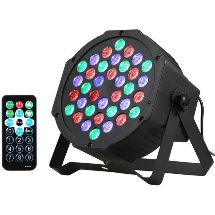 Lumières Disco LED Lampe RVB de Couleur de Commande vocale de lumière de scène de 36 LED pour Le ...