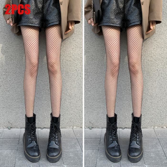 Moyen femmes Longue Sexy Résille Bas Résille Collants Maille Bas ...