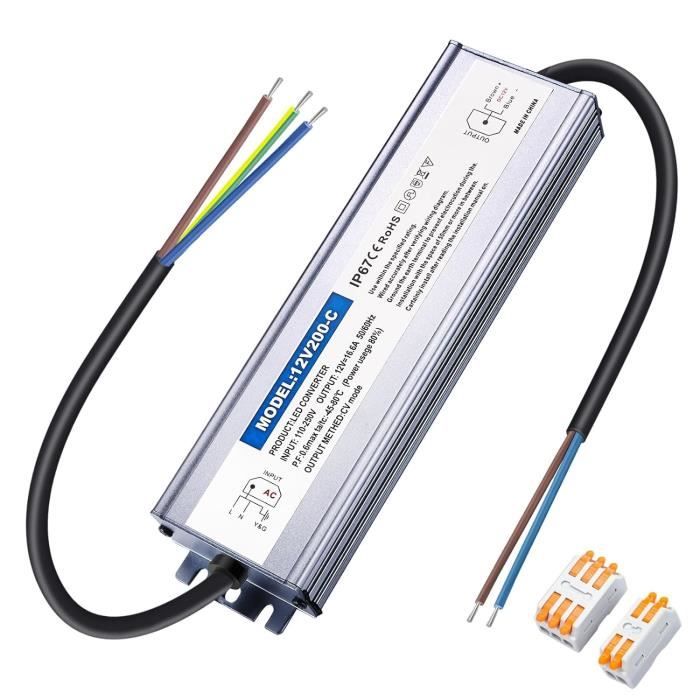 Ip67 Étanche Transformateur 220V 12V Led Driver 200W Dc Alimentation ...