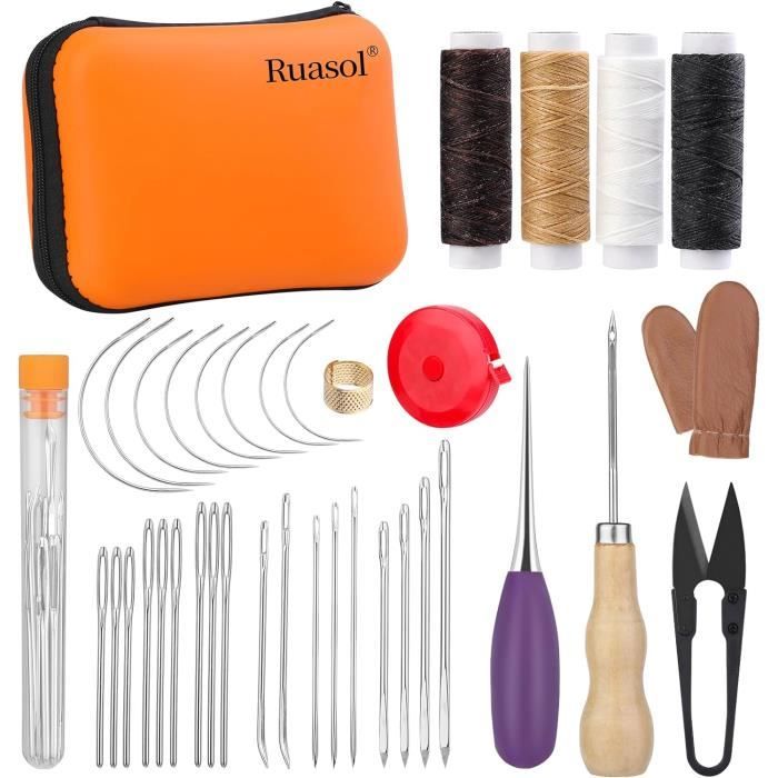 Kit De Réparation De Tapisserie D'Ameublement, Kit De Couture En Cuir ...