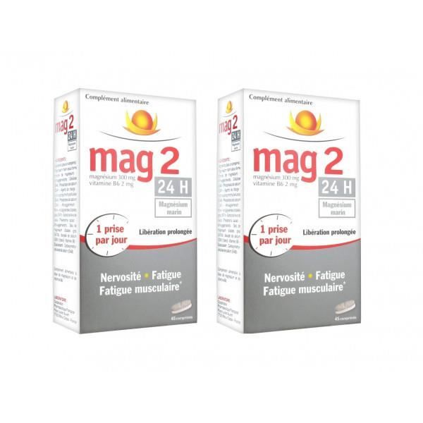 Mag2 24H - Magnésium - libération prolongée - Nervosité - fatigue ...