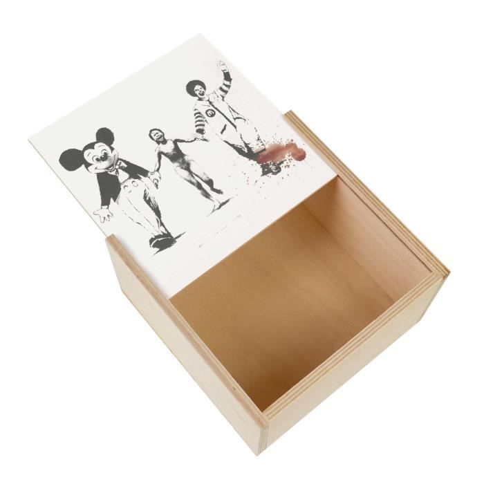 Boite Coffret en Bois - Banksy Napalm Mickey Ronald Vietnam (11 x 11 x ...
