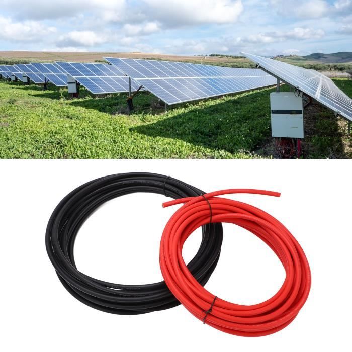 JIE Câble solaire photovoltaïque Fil de cuivre étamé Câble solaire ...