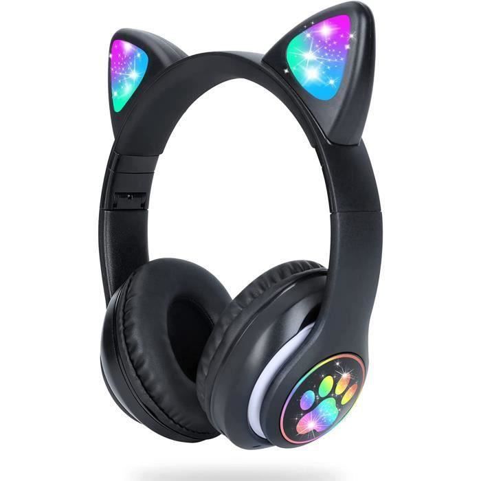 Goodman-Casque Bluetooth pliable 2 en 1 avec oreilles de chat pour ...