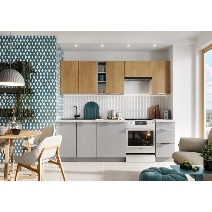 EMMI - Cuisine complète modulaire L 240 cm 7 pcs - Ensemble meubles ...