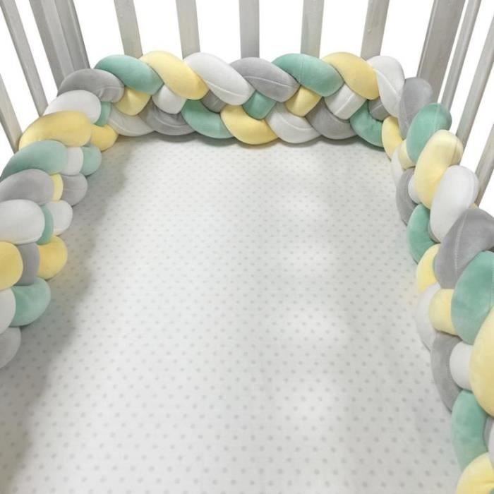Tour de Lit Bebe Coussin Serpent Velours Berceau Pare-chocs Tresse Bebe ...