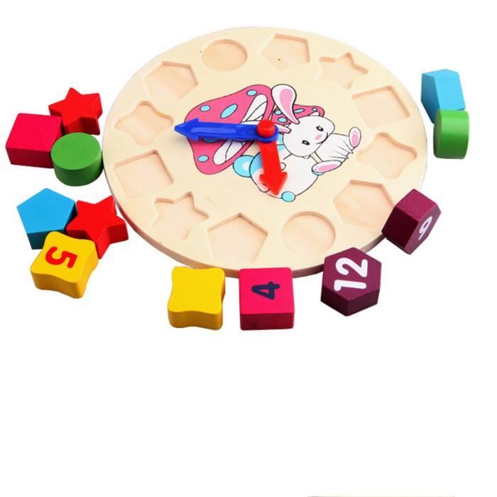MENGMA Cloche Cubes Jeu de Construction Bois avec Chiffre Jouet ...