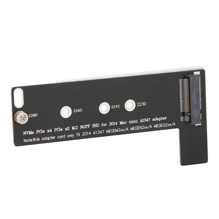 Changan-Tbest Carte d'extension Carte Adaptateur ABS Noir pour NVMe PCIe M2 NGFF SSD vers 2014 ...