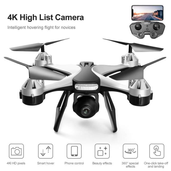 4K single camera-1b Drone double caméra à télécommande, JC801 UAV HD ...