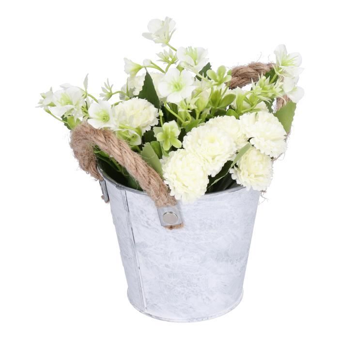 TMISHION fausse plante à fleurs Arrangement de fleurs en pot artificiel ...