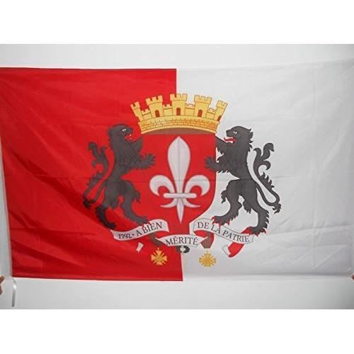 Drapeau Lille Avec Armes - 150X90 Cm - Drapeau Lillois Avec Armoiries ...