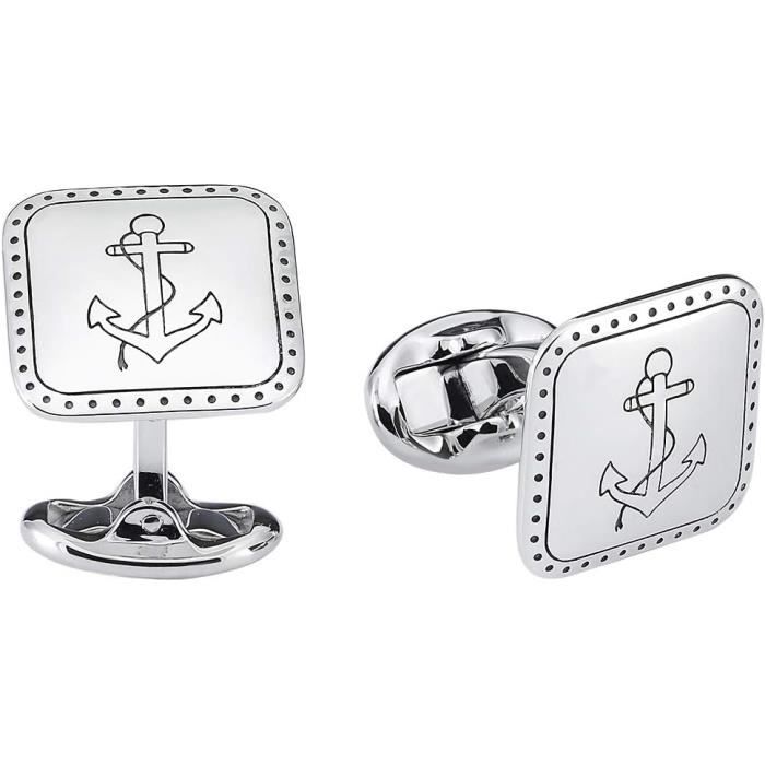 Design 2Maa Boutons De Manchette Pour Homme En Argent Sterling 925 Avec ...