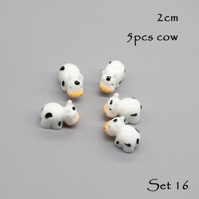 OBJET DECORATIF,set16 cow--Mini lapin, lapin, vache, mouton, Micro ...