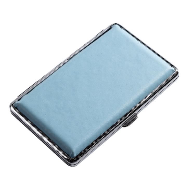 ETUI A CIGARETTE,Blue--Étui à Cigarettes en cuir pour femmes, boîte à ...