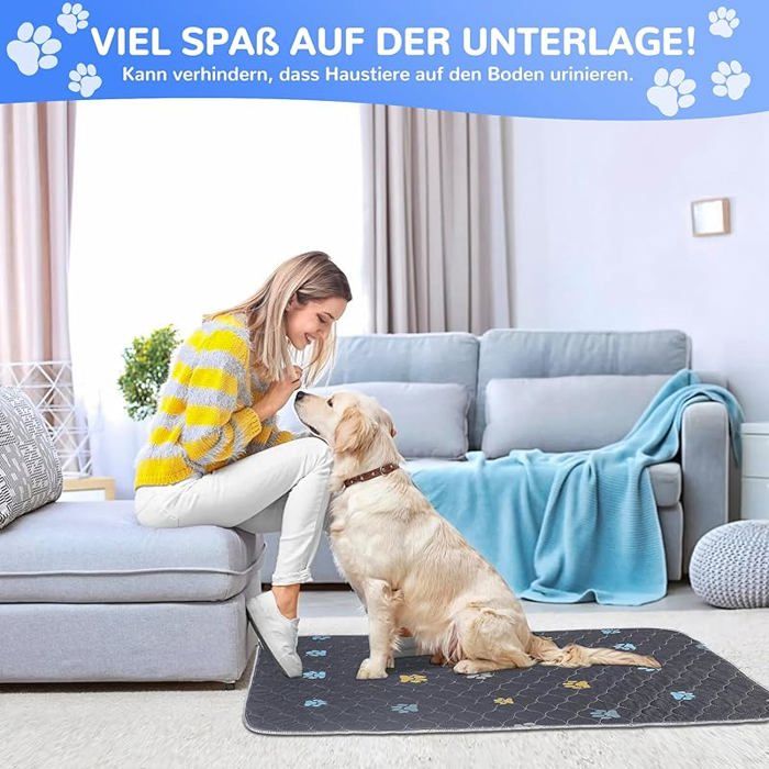 Tapis Chien Absorbant Alaise pour Chien Lavables 182x182cm Tapis de ...