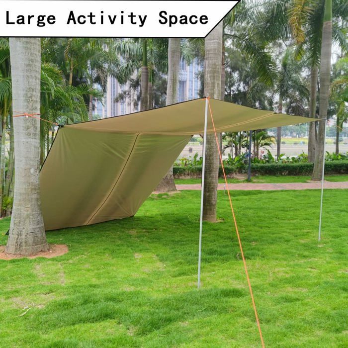 Bche Camping Abris Anti-Pluie 3X4M Tarpe De Survie Bushcraft Materiel ...