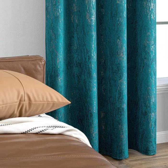 Miulee Rideau Salon Velours Décoratifs Doux Rideaux Opaque Rideau ...