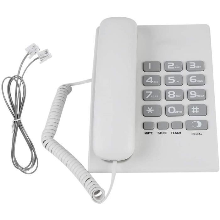 Téléphone filaire, téléphone fixe abs, téléphone filaire, pour la ...