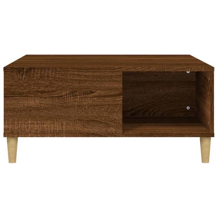 "Automne/hiver" Brun Table basse carrée - chêne marron 80x80x36,5cm ...