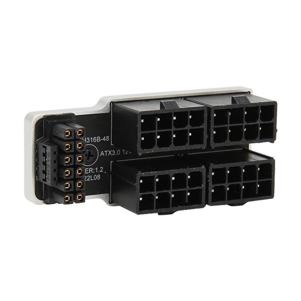 Carte adaptateur d'alimentation pour carte graphique Adaptateur coudé ATX 4 8P vers le haut 32P ...