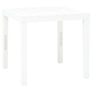 Table de jardin en plastique blanc petit modèle - Cdiscount