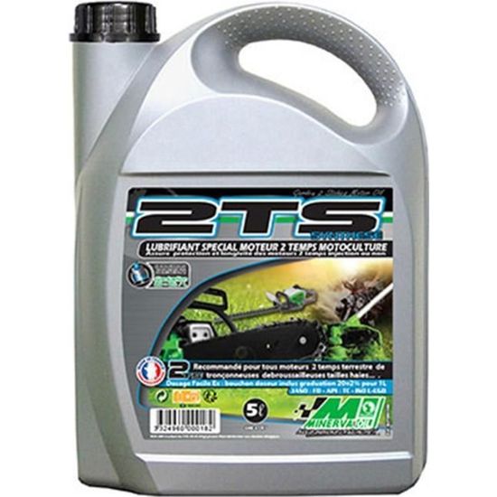 HUILE MOTEUR 2 TEMPS MINERVA MOTOCULTURE 2TS SYNTHESE (5L) (100% FRANCE ...