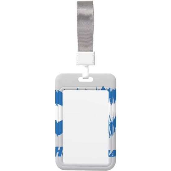 Porte-Badge Bleu Avec Motif Coulissant Double Face, Film Transparent ...