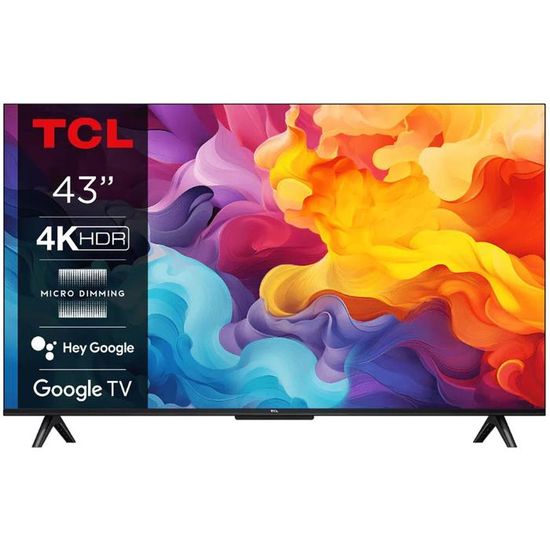 TV LED 4K - TCL - 43V6B - 108 cm - Google TV - HDMI 2.1 - HDR10 - Cdiscount TV Son Photo