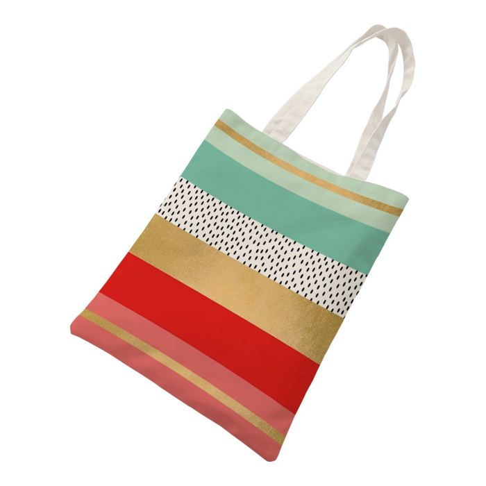 Sacs à main réutilisables à motif imprimé géométrique, fourre-tout en ...