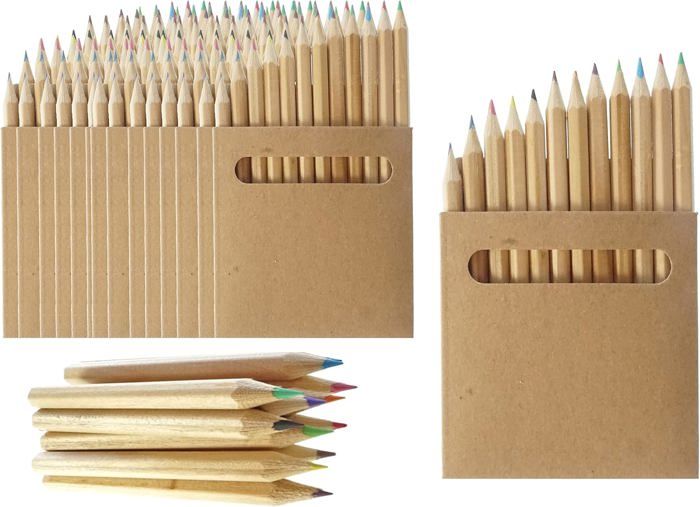 10 Sets De Crayons De Couleur Pour Enfants Chacun Avec 12 Mini Crayons ...