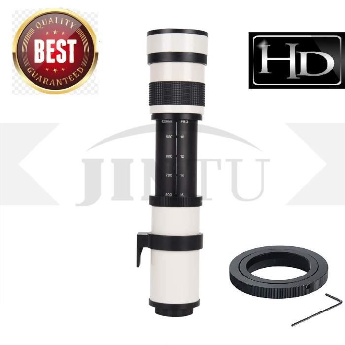 Macro 4-3-JINTU-Téléobjectif HD 420-800mm, n'aime manuel, adaptateur ...