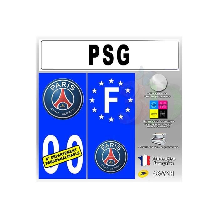 4X Stickers Plaques Auto Fond Bleu PSG FC - Cdiscount Maison