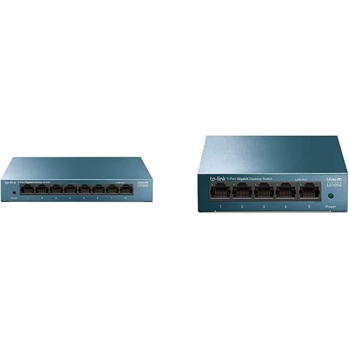 LIWI-Switch Gigabit 8 ports RJ45 (LS108G) Métal 10-100-1000 Mbps ...