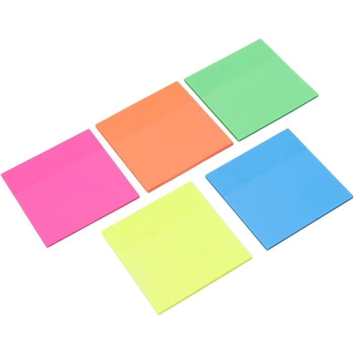 Notes autocollantes pour notes, notes autocollantes 5 couleurs pour les ...
