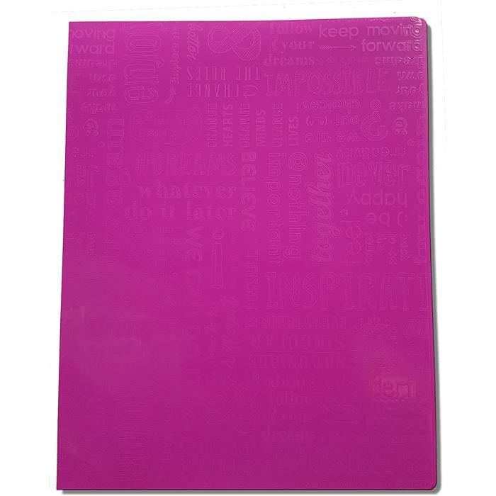 Classeur Souple Words A4 4 Anneaux Dos 3 Cm (Rose)[O818] - Cdiscount ...