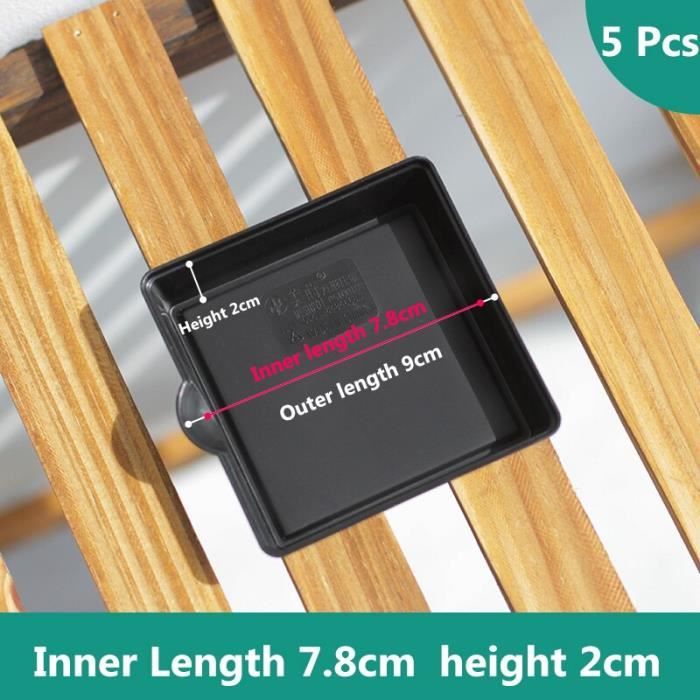 Plateau de Pot rectangulaire épais - WGHY4816 - Noir - S - Cdiscount Jardin