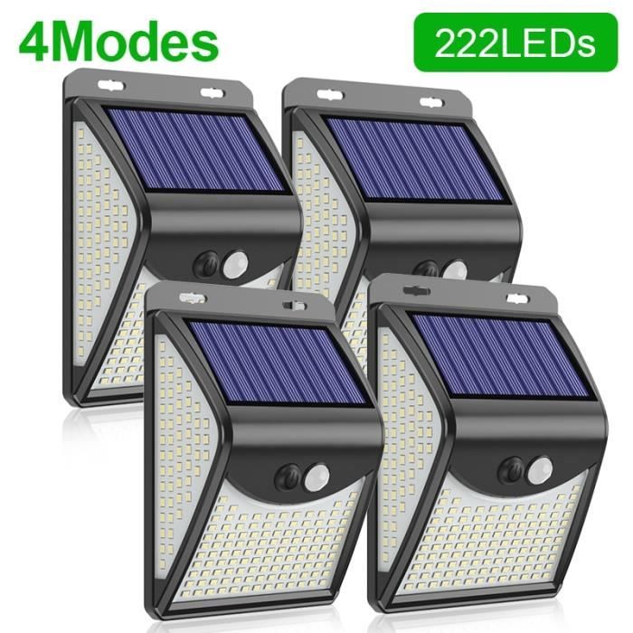 Lampadaire extérieur,Applique murale à 244 ou 222 LED avec détecteur de ...