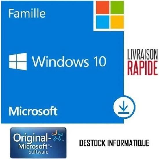 Windows 10 Home/Famille 32/64 bit Clé d'activation Originale- Rapide ...