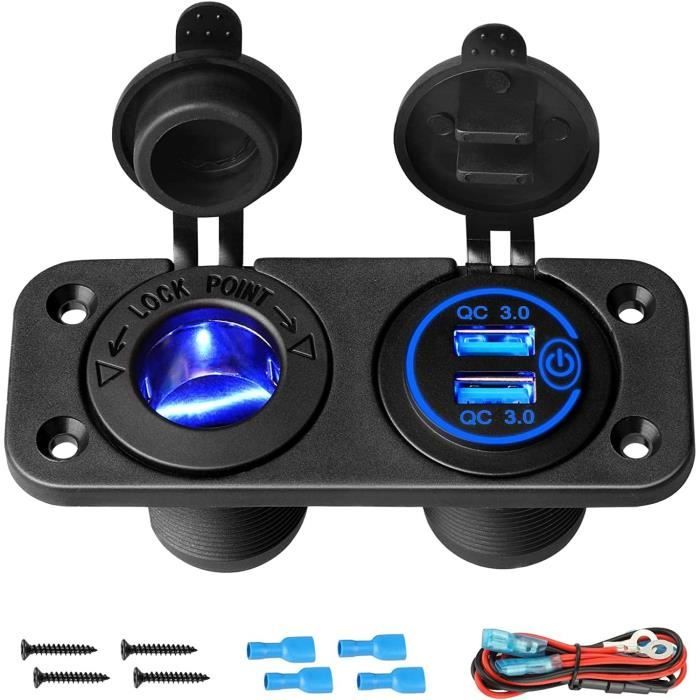 Panneau De Prise De Chargeur Usb 12V Amélioré Qc 3.0 Double Ports Usb ...