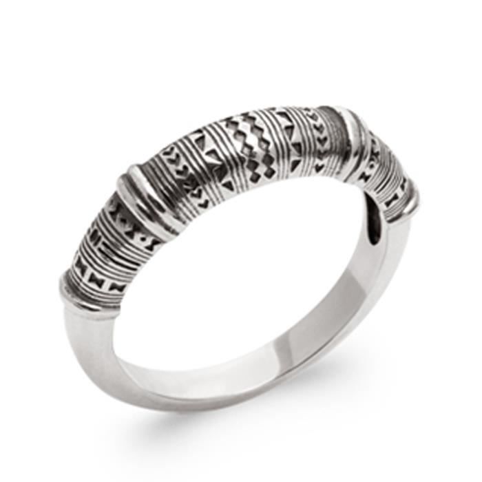 Bague Argent 'Cléopatra' argenté vieilli - 5 mm [R3648] Gris - Achat ...
