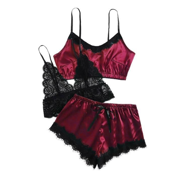 Ensemble Brassiere Et Shorty Nouvelle Lingerie Sexy En Dentelle En Soie