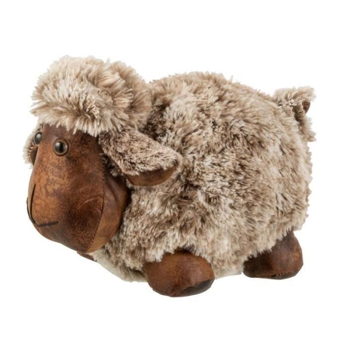 Cale Porte Déco "mouton" 23cm Marron & Gris - Cdiscount Maison