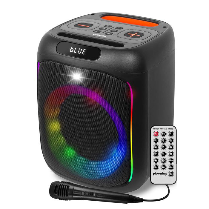 Enceinte Sono Autonome sur batterie à LED - Pickering SOUNDKUB160 - 160W, Bluetooth USB RADIO FM ...