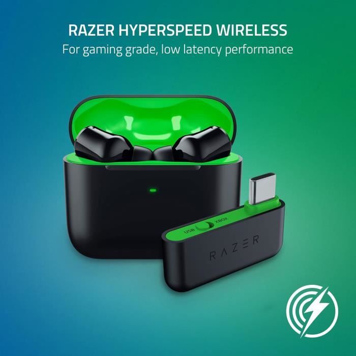 Écouteurs Gaming - RAZER - Hammerhead HyperSpeed - Sans Fil - Réduction ...