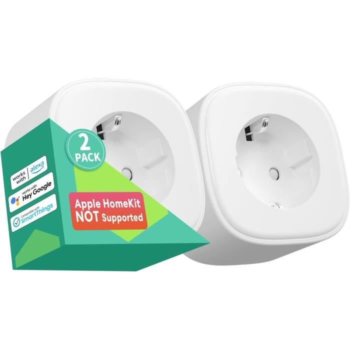 Prise Connectée (Type F), Prise Wifi Intelligente Compatible Avec Alexa ...