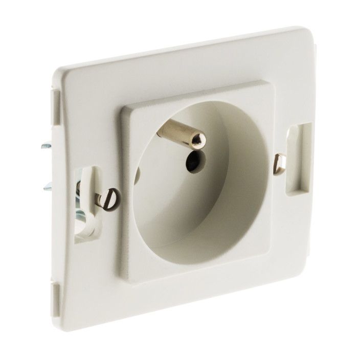 Prise 2P+T 16A Venus composable - blanc - Zenitech - Cdiscount Bricolage
