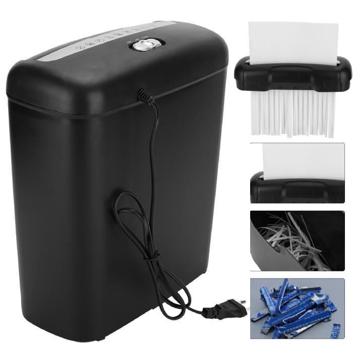 Destructeur de documents coupe croisée 6 feuilles bac 10 litres 32 ...